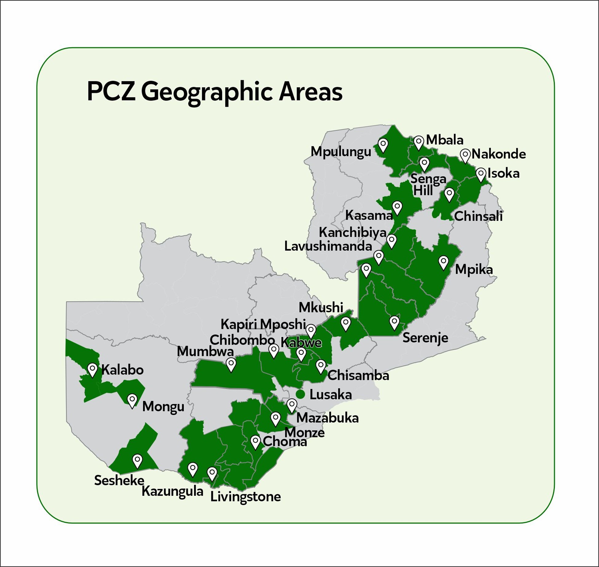 Where we work - Project Concern Zambia - PCZ
